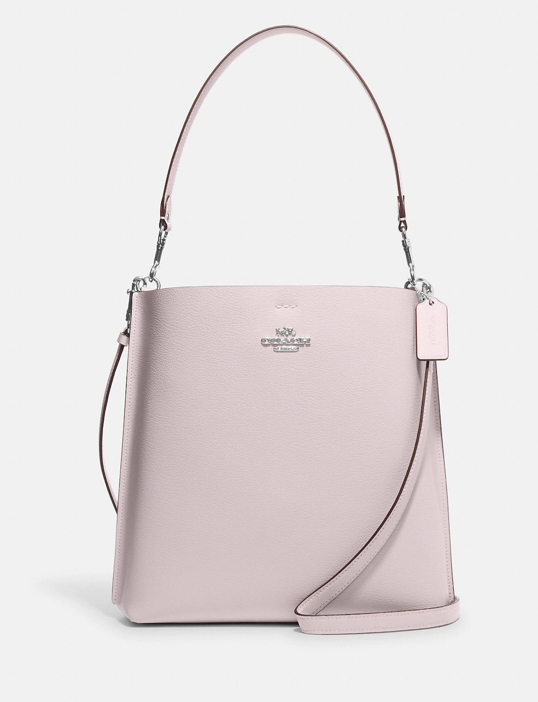 CARTERA COACH ROSADA | MOLLIE BUCKET BAG (COACH CA214) SILVER/ICE PINK ...